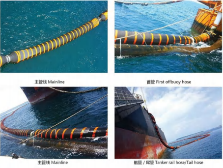 BV Class Certified FPSO Tail Floating Hose สำหรับการบรรทุกน้ำมันดิบนอก ...